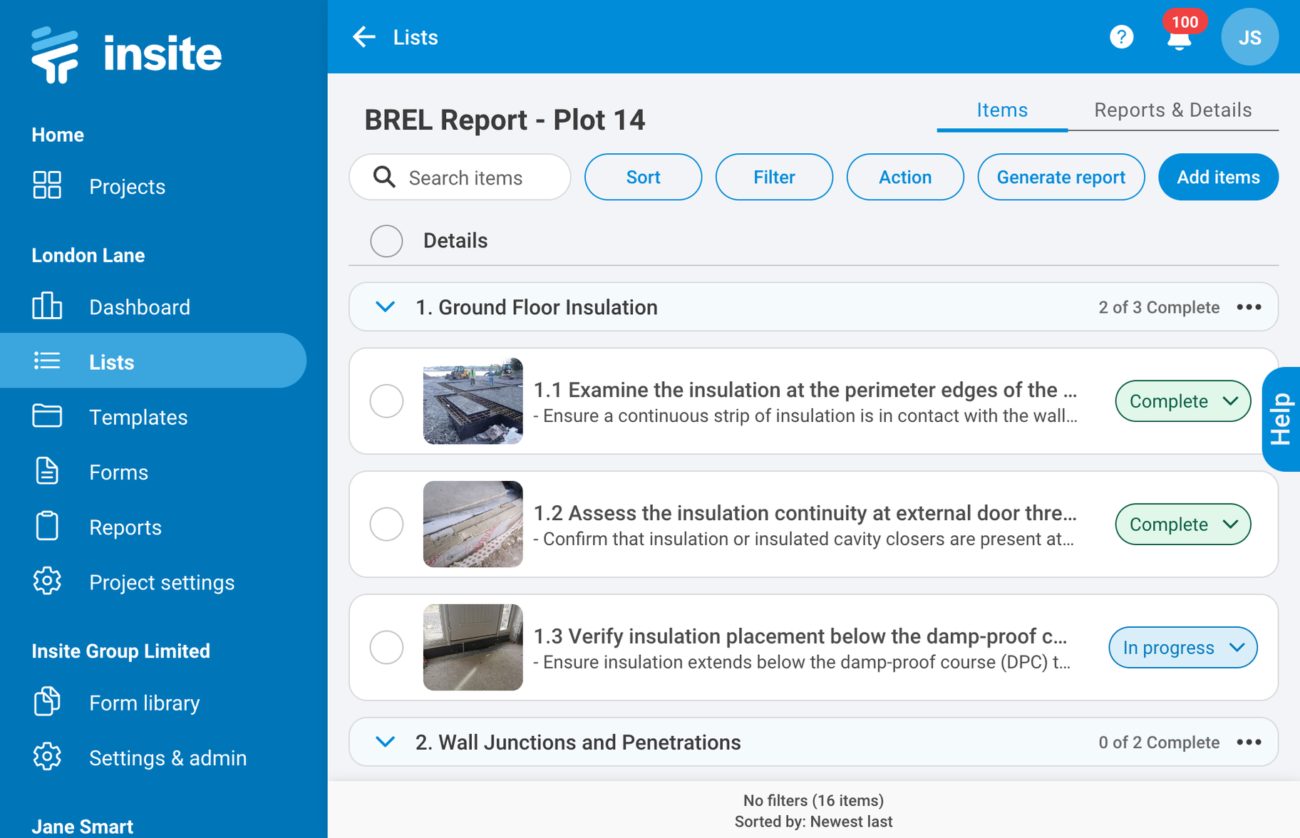 Compliance & quality software for House Builders - Insite