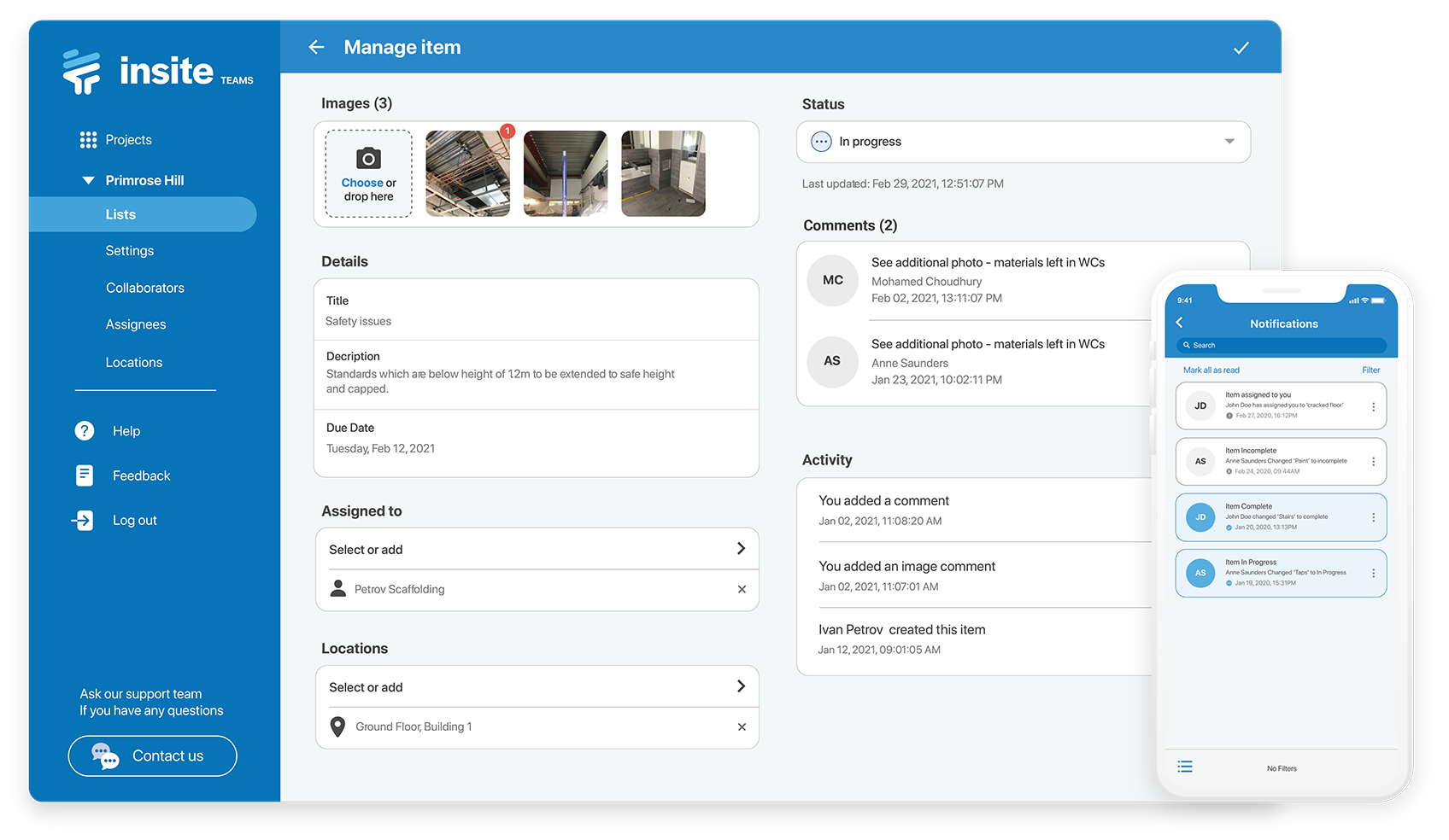 Construction Management System - Insite
