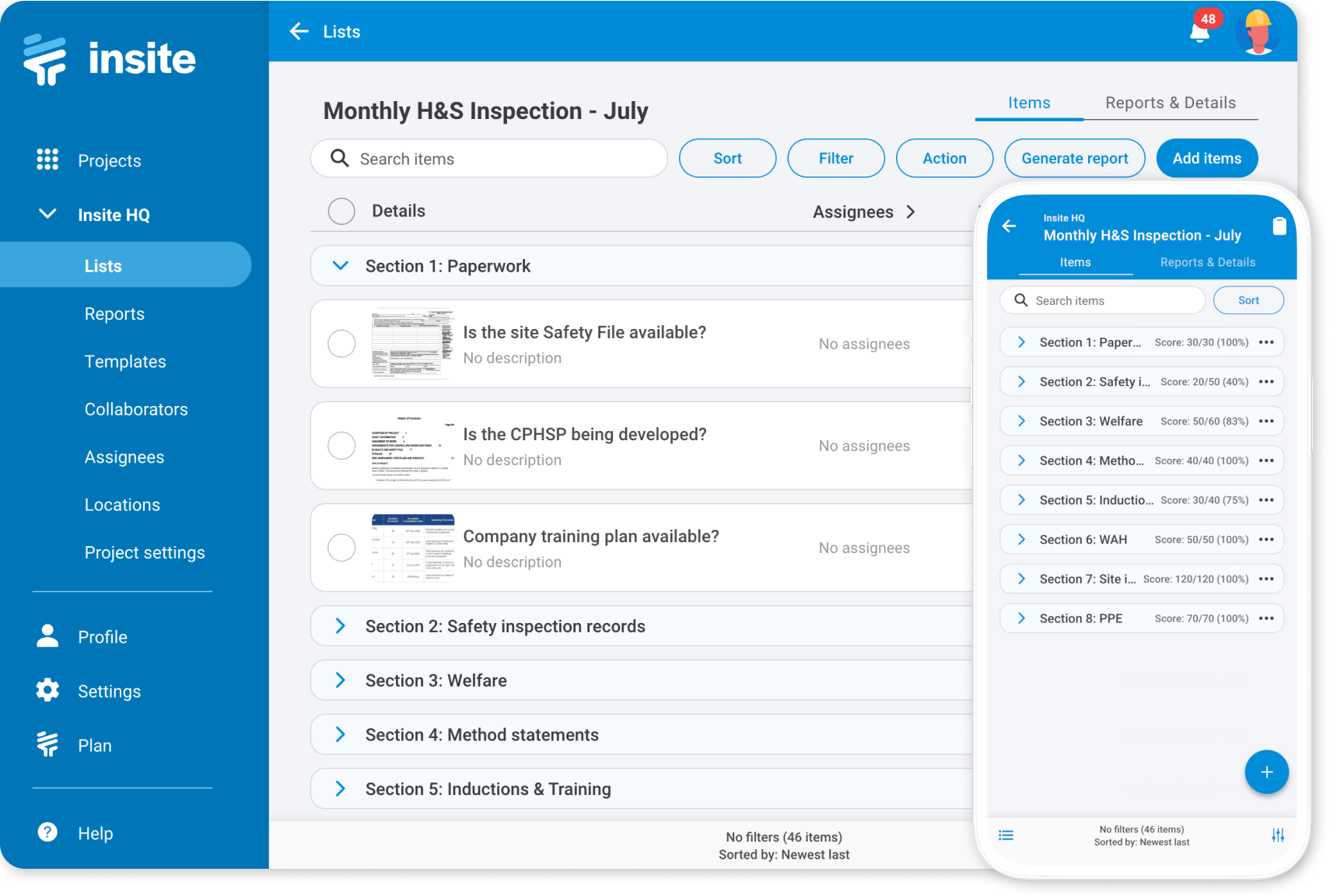 Site operations software for Subcontractors - Insite