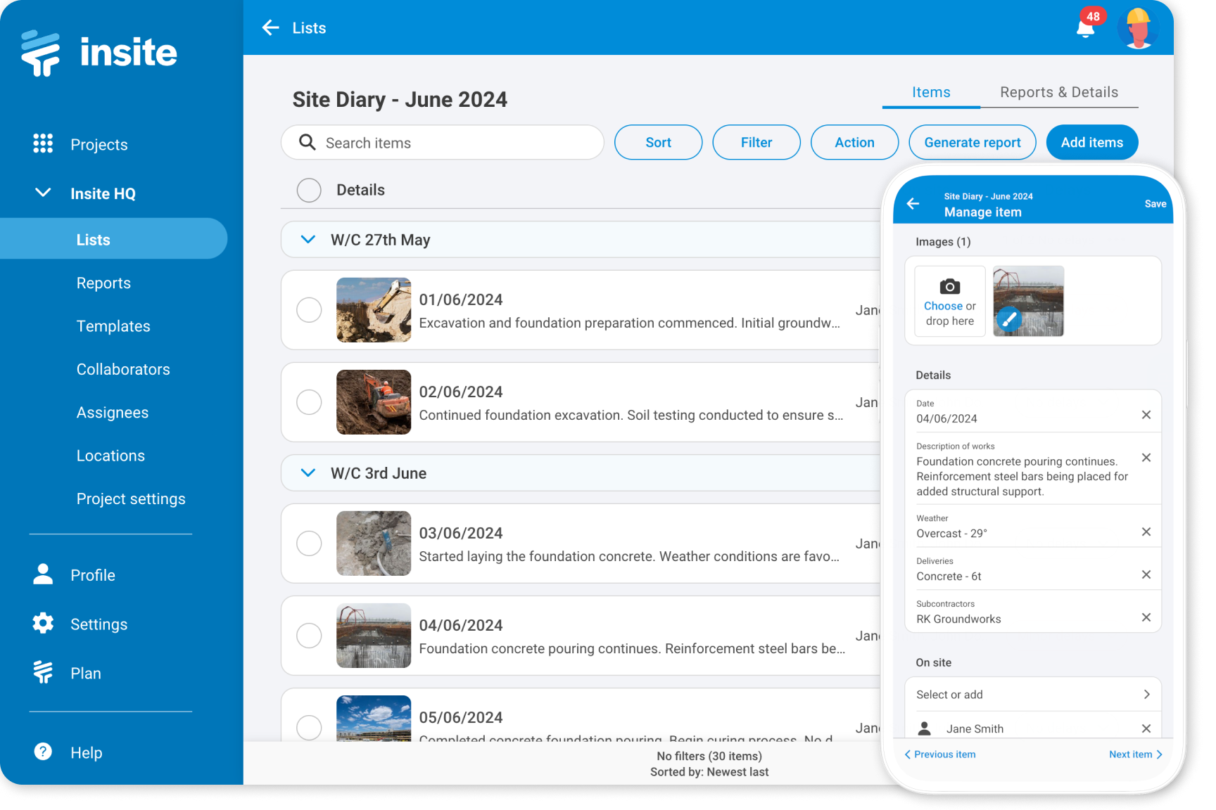 Insite - Site operations software for construction contractors