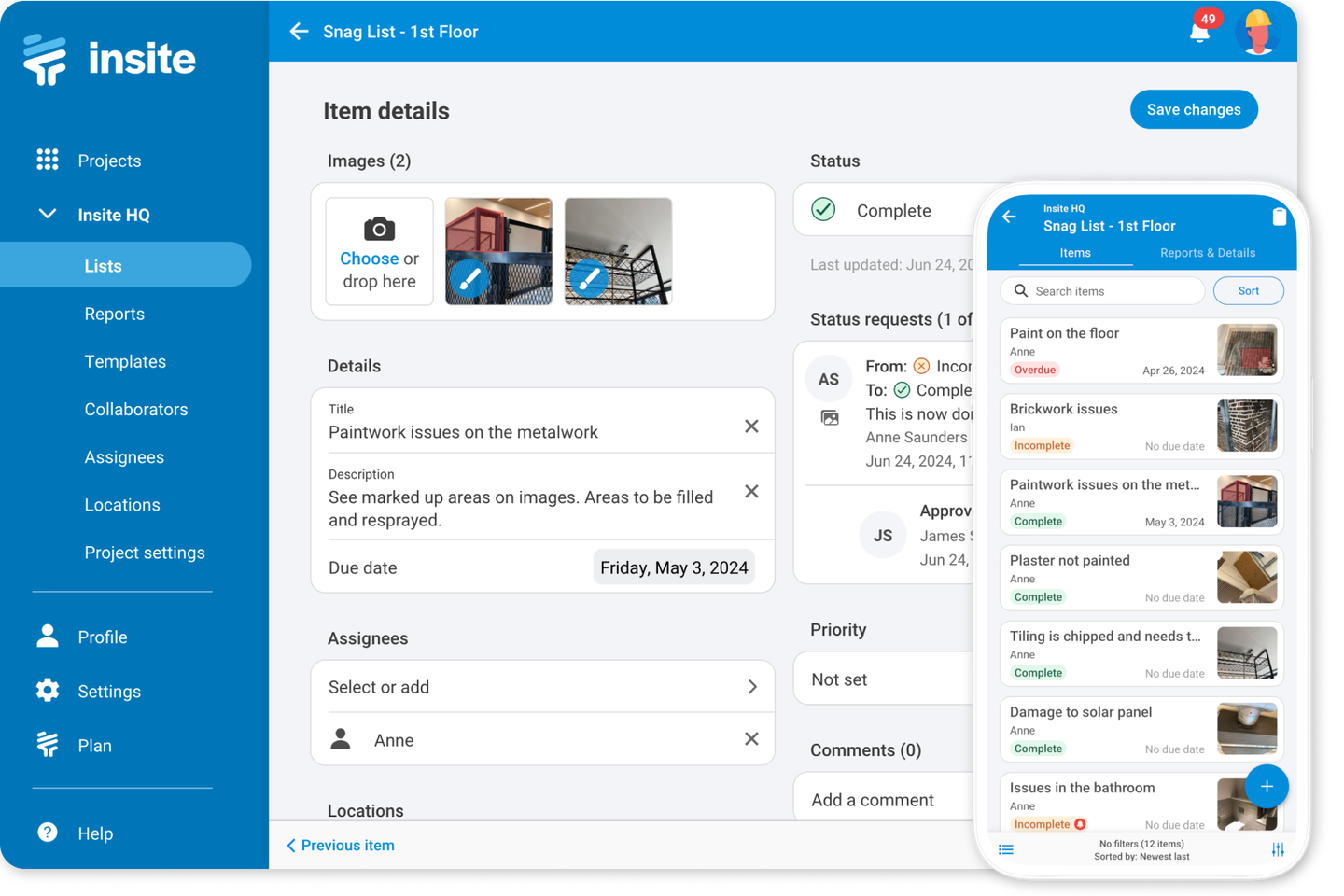 Site operations software for Subcontractors - Insite