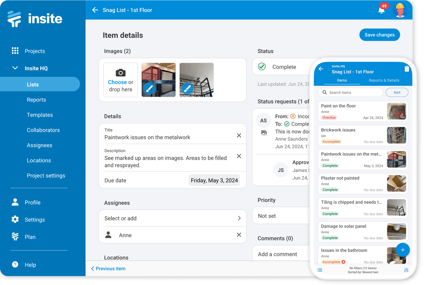 Site operations software for Subcontractors - Insite