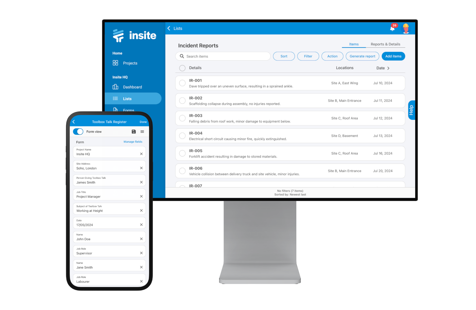 Construction Health & Safety Software - Insite