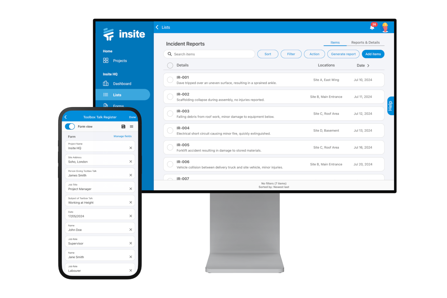 Construction Health & Safety Software - Insite